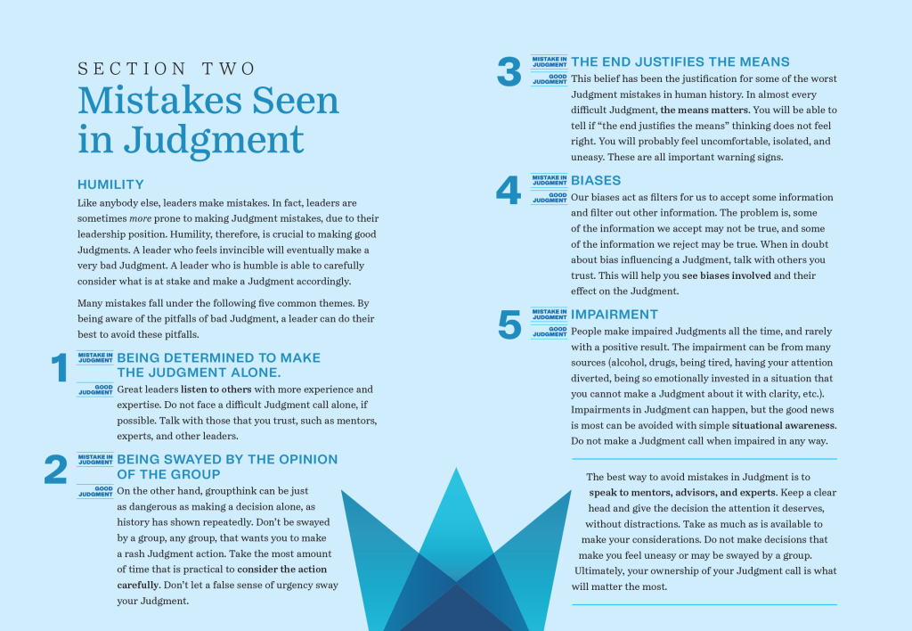 Mistakes Seen in Judgment – Solomon Leadership Program